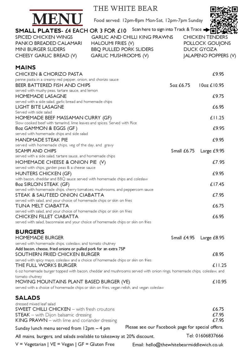 MAIN MENU-page-001 - The White Bear Middlewich